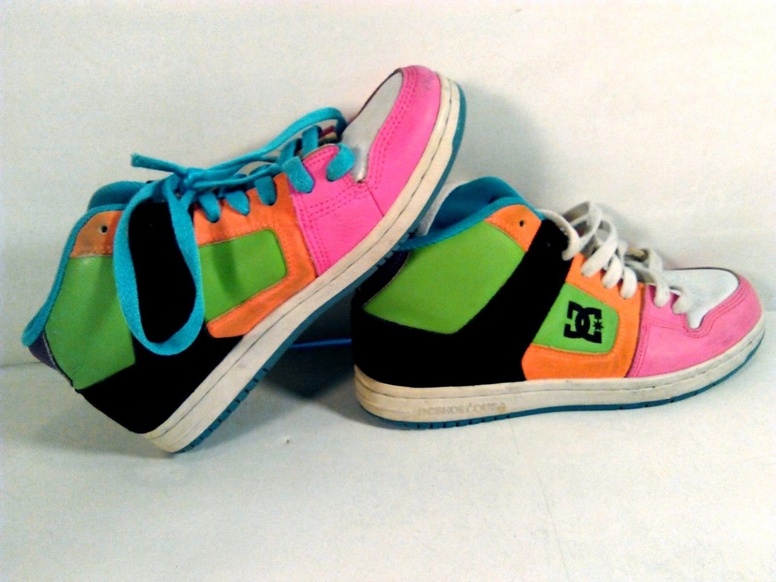 DC MULTI-COLOR SKATE SKATEBOARD SHOES DC SHOE COMPANY SIZE 6.5W FREE ...