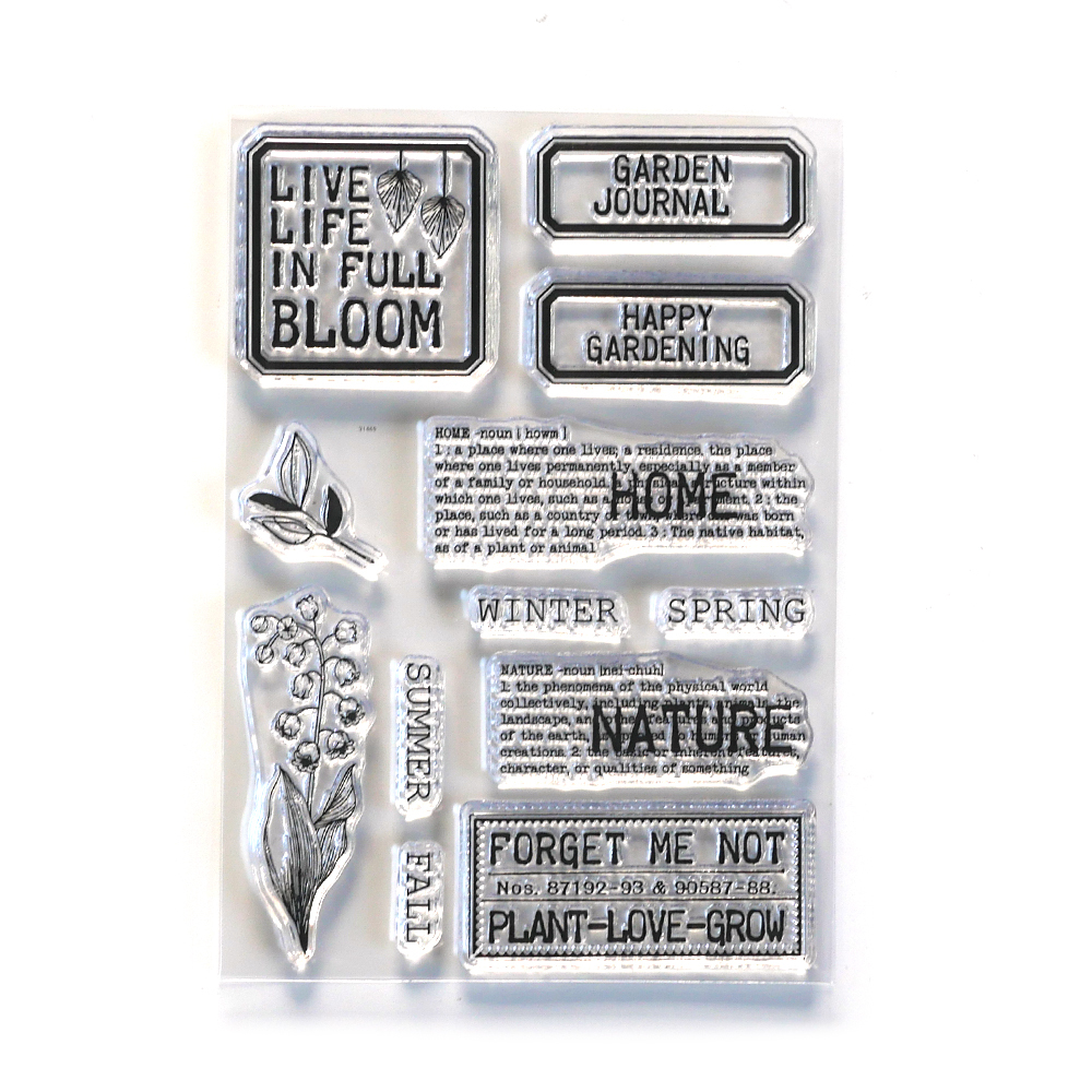 Home and Nature Stamps. Elizabeth Craft Design- Stamps & Dies