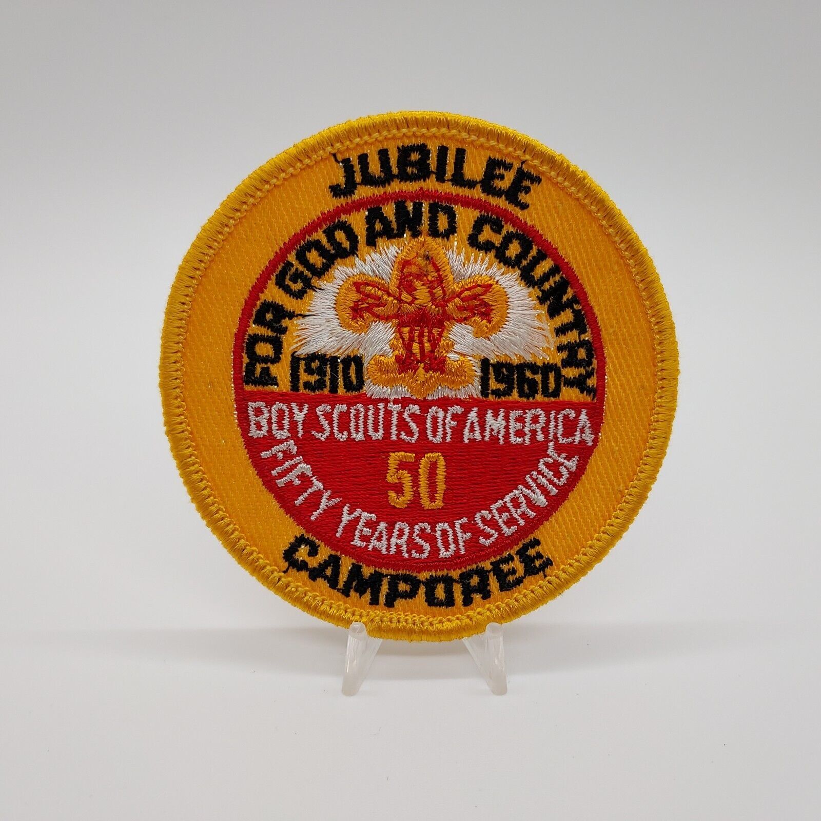 Vintage 1960 BSA Jubilee Camporee Fifty Years of Service Round Patch ...