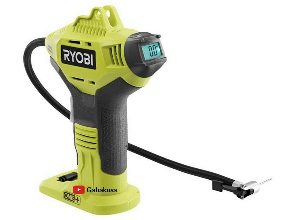 Tire pump Inflator cordless 18V with Digital Gauge Ryobi One+ - Air ...