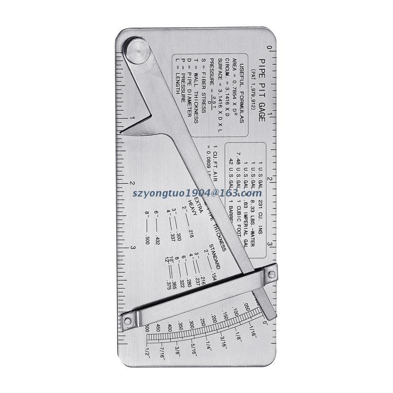 P82D Ulnar Pipeline Concave Inspection Ruler Tool Pipe Pit Gage Welding ...