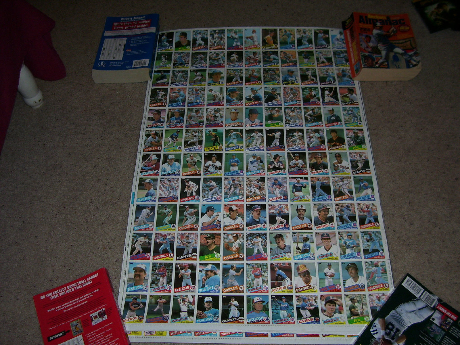 1985 Topps baseball cards/ Complete Uncut Sheet Set/ EX condition ...