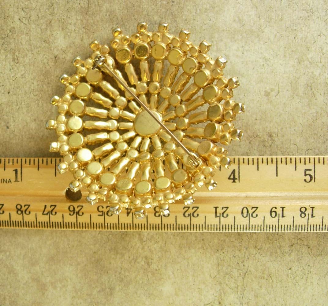 HUGE statement 166 rhinestone Brooch aurora borealis Show stopper ...