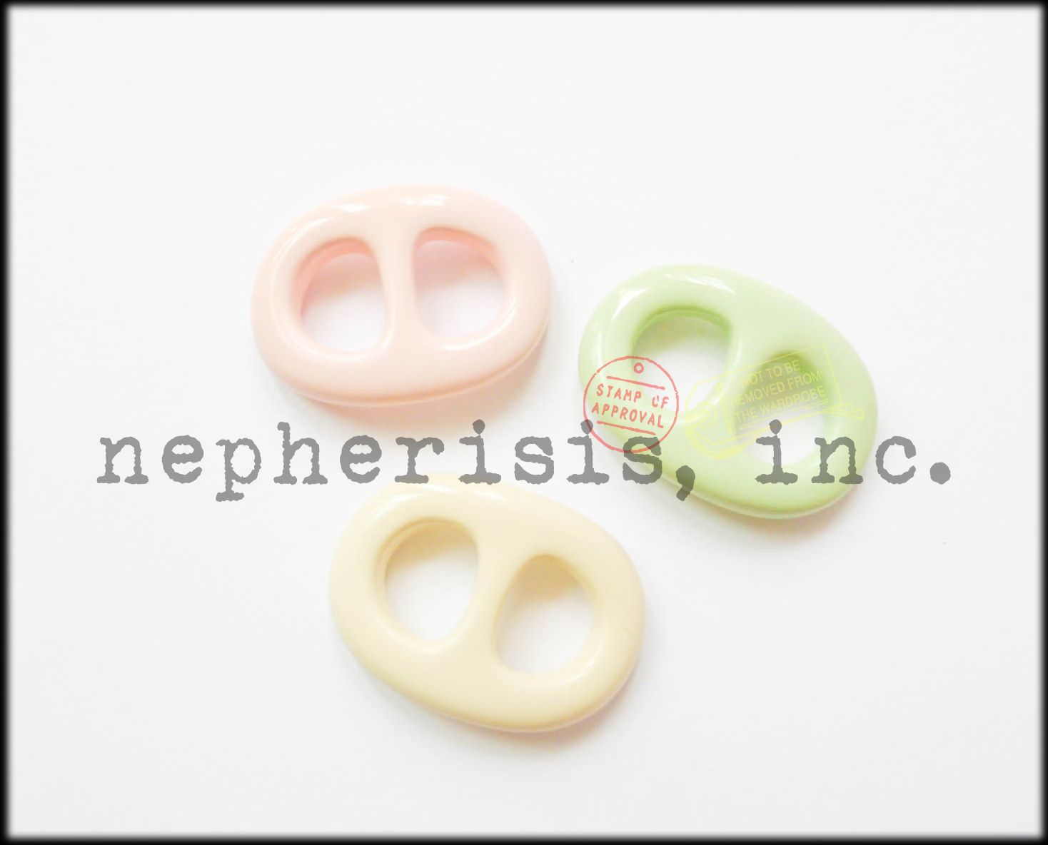 AUTH NIB Hermes TRIBORD TWILLY Scarf Ring Set VERT PALE ROSE TILEUIL ...