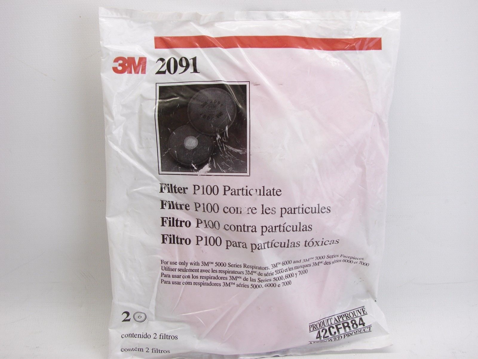 3M 2091 P100 Particulate Filter NIOSH Approved lead asbestos cadmium ...
