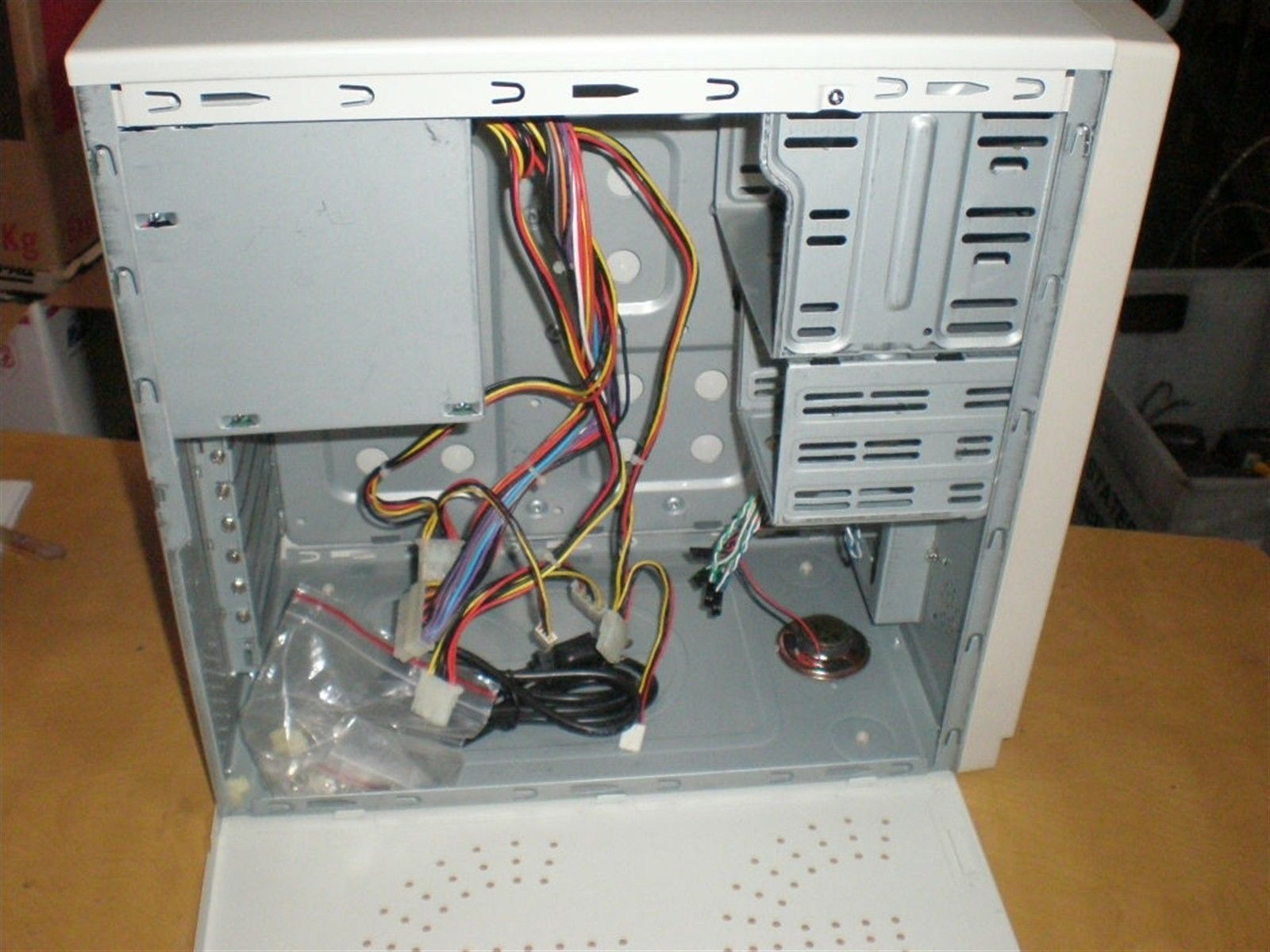 New AT Mid Tower Vintage PC Computer Case + Power Supply Pentium 486 ...