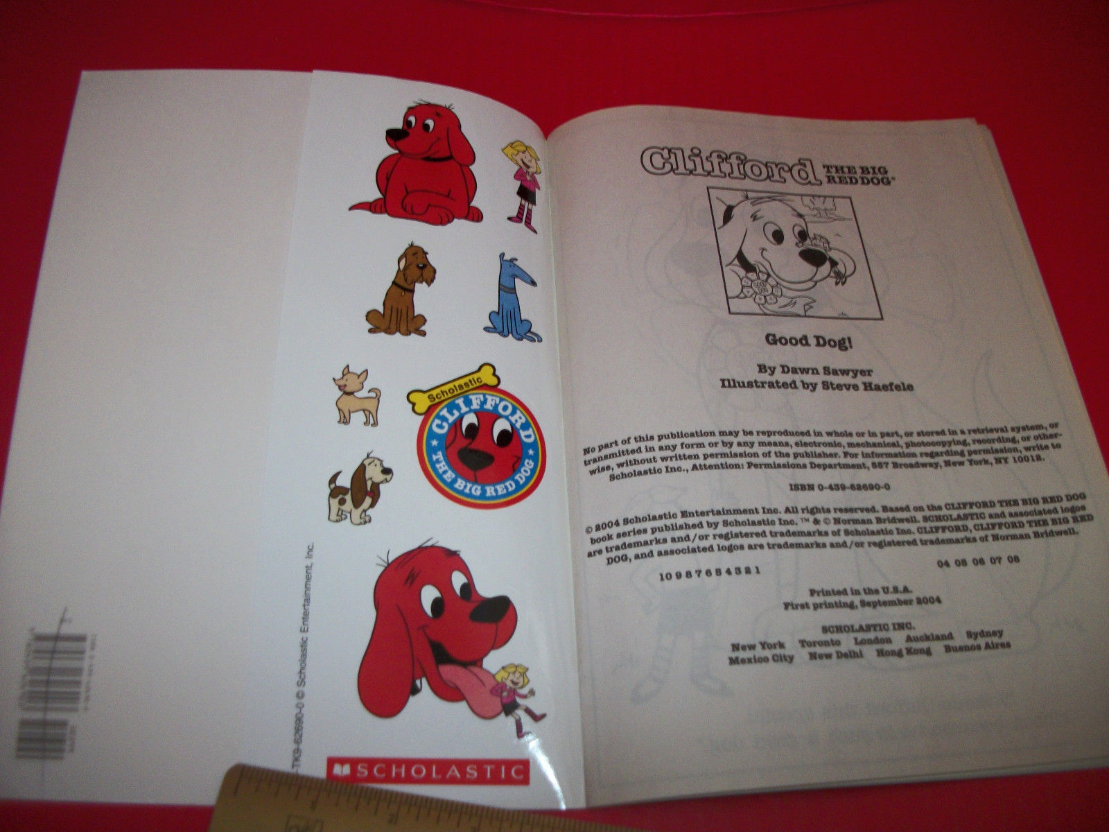 Clifford Big Red Dog Sticker Craft Toy Scholastic Book Good Education ...