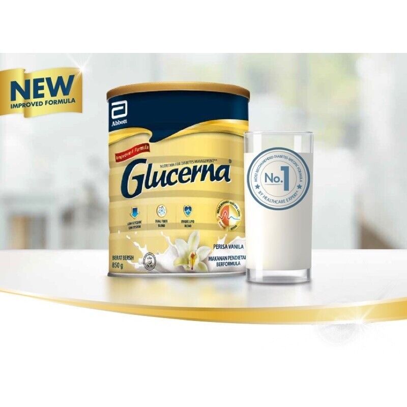 6 Cans Glucerna For Diabetic Management Improved Formula Abbott Vanilla ...