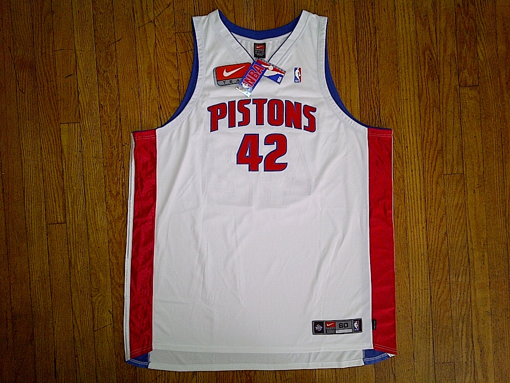 Authentic Nike Detroit Pistons Jerry Stackhouse 42-White/Red/Blue Home ...