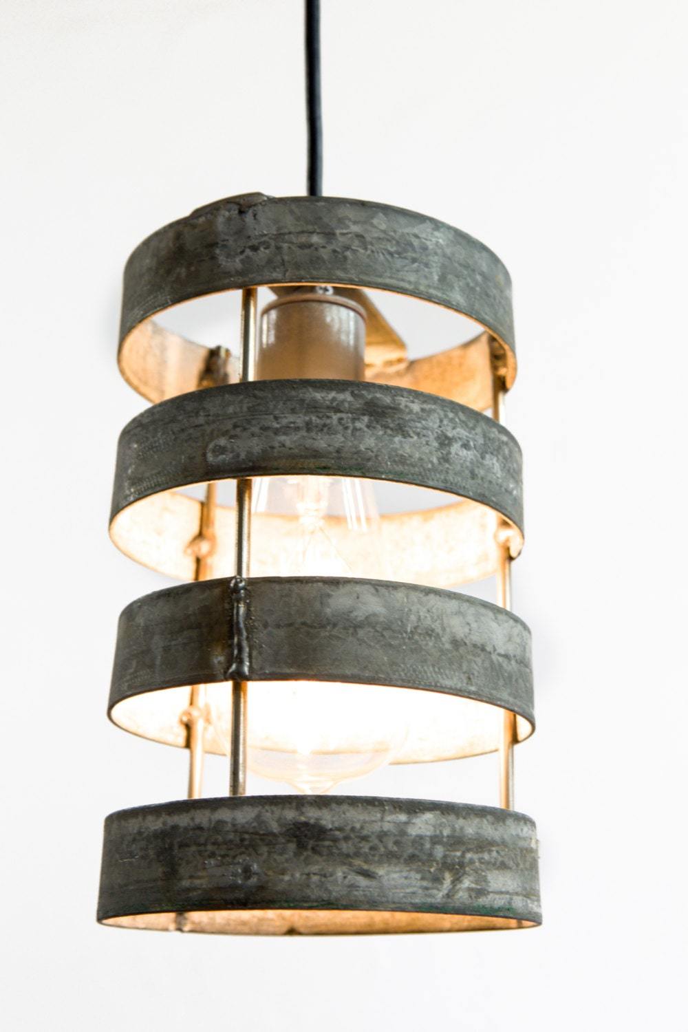 Wine Barrel Ring Cylinder Pendant Light - Lidara - Made from wine ...