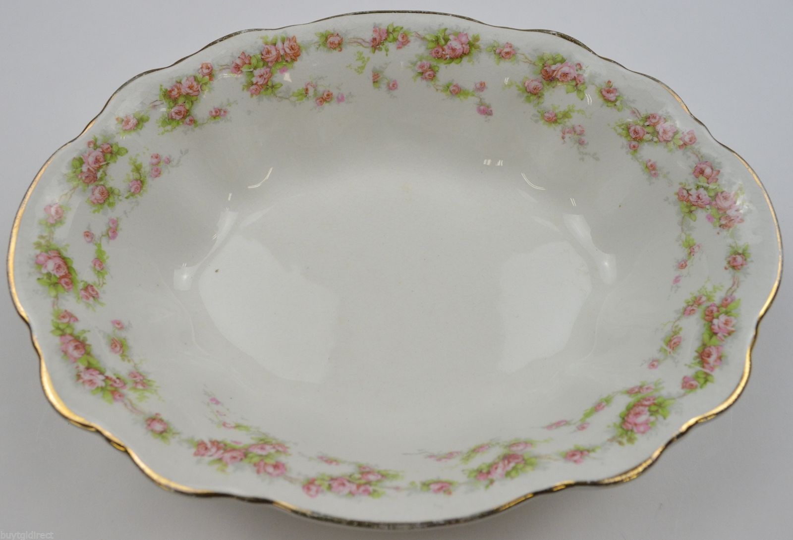 Vintage Homer Laughlin Hudson Pink Floral Pattern Oval Vegetable Bowl 9 ...