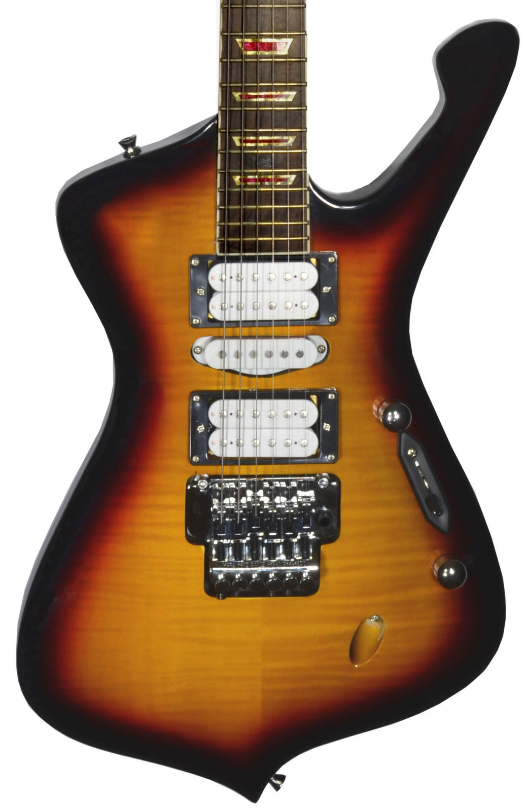 Fishbone Guitar CUSTOM ICE with FLOYD electric solid body - Electric ...