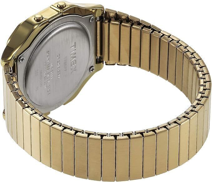 Timex T78677 Men's Classic Digital Gold-Tone Stainless Steel Expansion ...