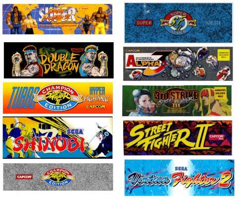 retro Marquee Stickers - Set of 10 - CLASSIC Retro mini Arcade Game ...