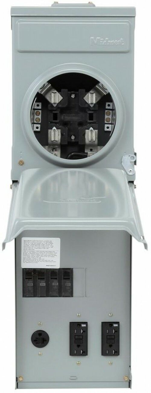 Temporary Power Outlet Box 100 Amp Surface Mounted 4 Installed Circuit ...