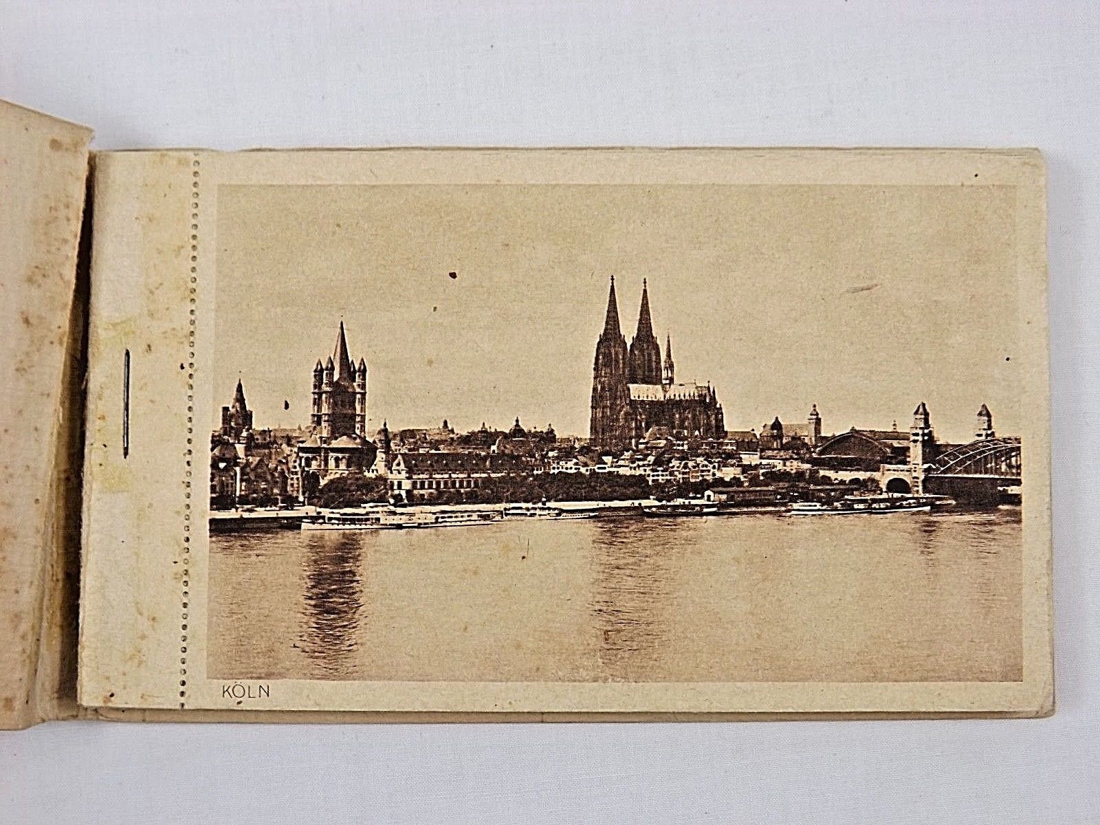 RARE Vintage Der Rhein "The Rhine" Koln Postcard Book in Copperplate ...