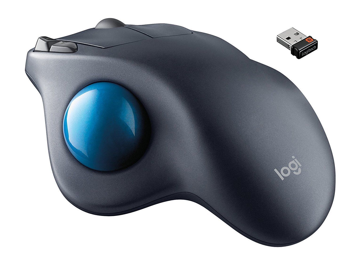 Logitech Wireless Trackball Usb Computer Laptop Pc Handheld Mouse Ball ...