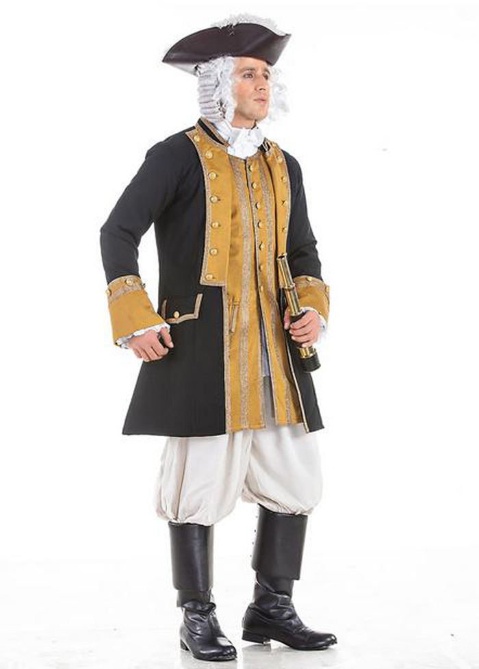 Deluxe Pirate Costume Coat Jacket Norrington Commodore Suits Adult ...
