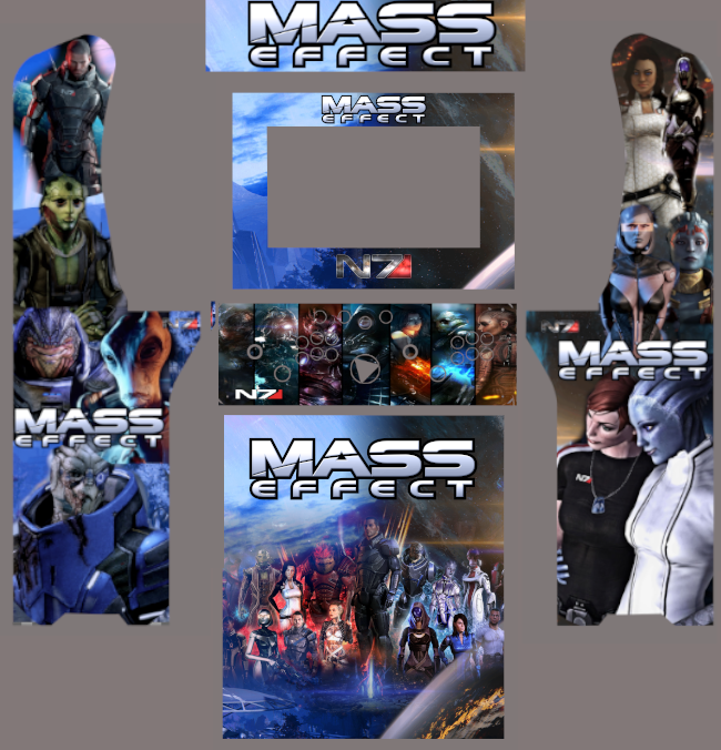 AtGames Legends Ultimate Mass Effect Arcade Cabinet vinyl Art graphics ...
