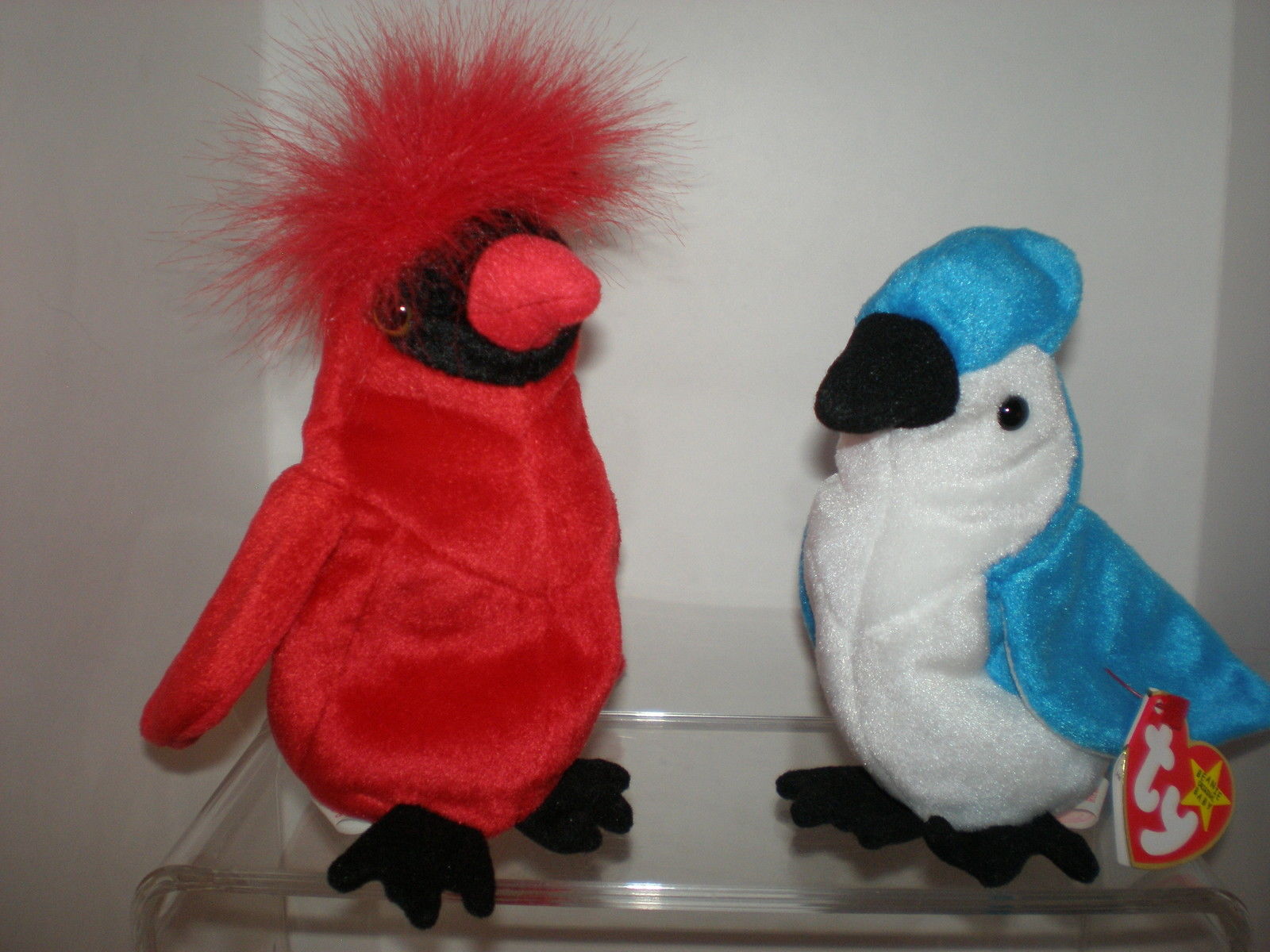 Ty Birds Rocket the Blue Jay and Mac the Cardinal Beanie Baby Birds ...