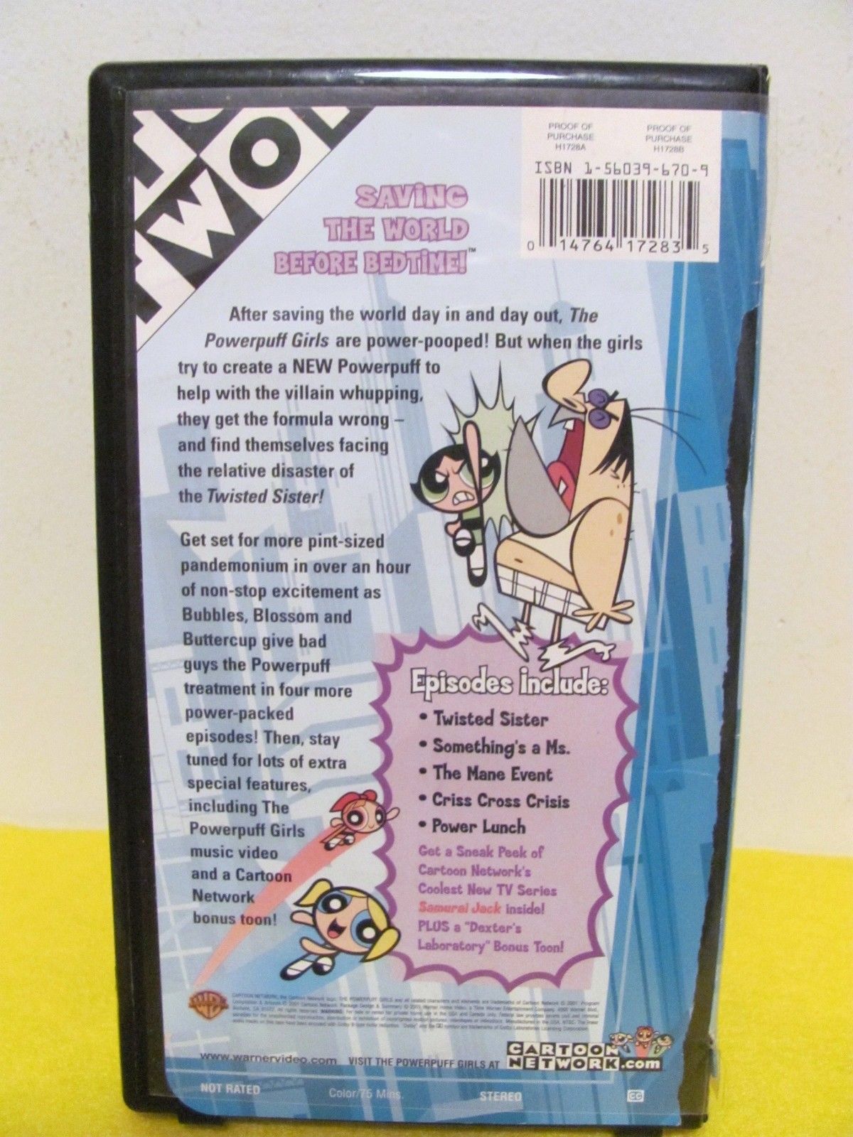 VHS The Powerpuff Girls - Twisted Sister (VHS, 2001, Black Clamshell ...