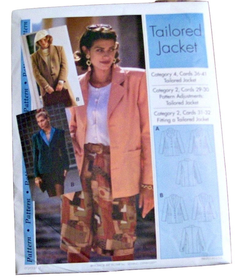 Tailored Jacket Pattern, Sizes 4 - 22, Sewing Step-by-Step # 0120-052 ...