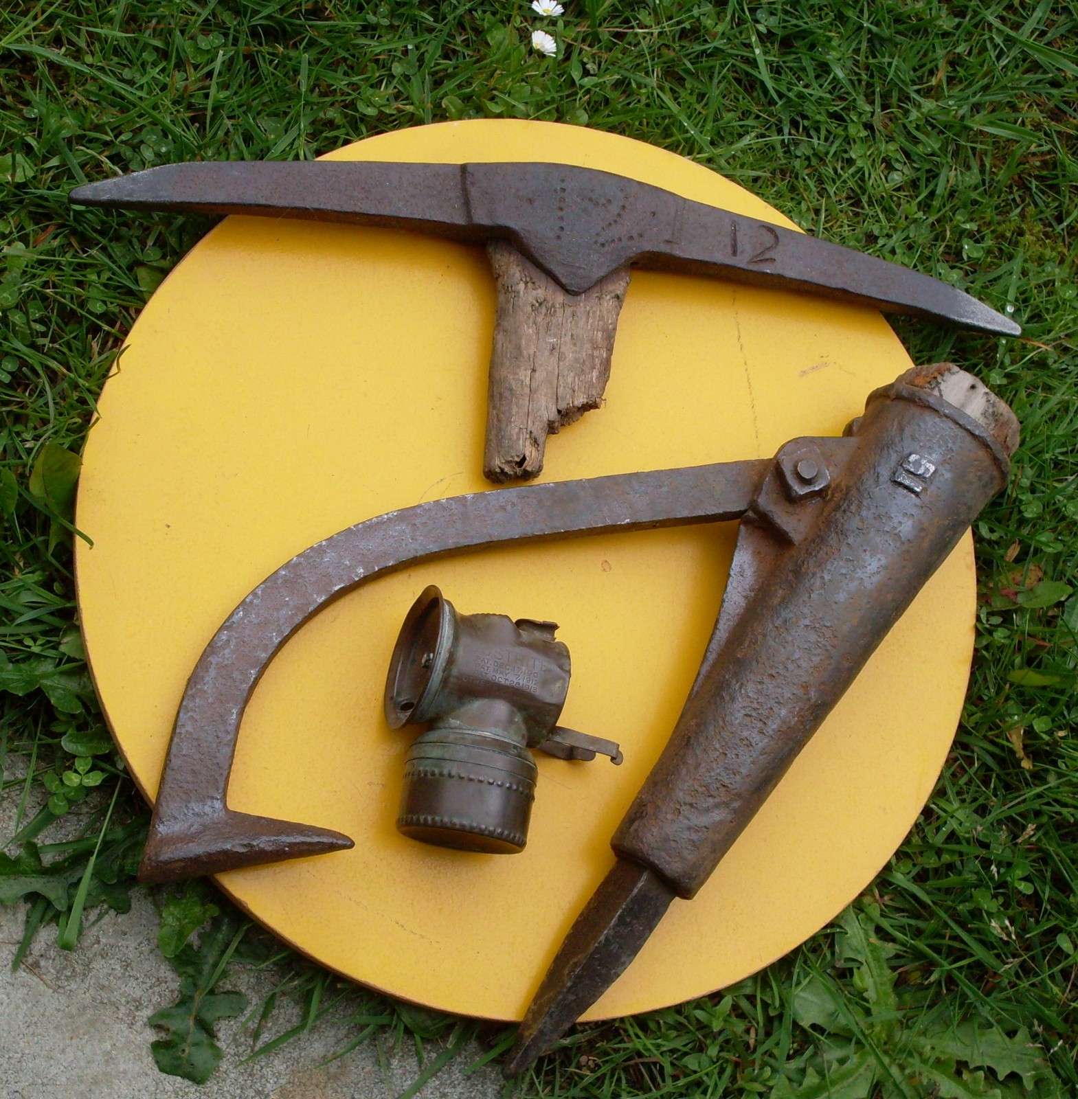 Mining Artifacts _ Miners Peavey _ Miners Cap Lamp _ Miners Pick From ...