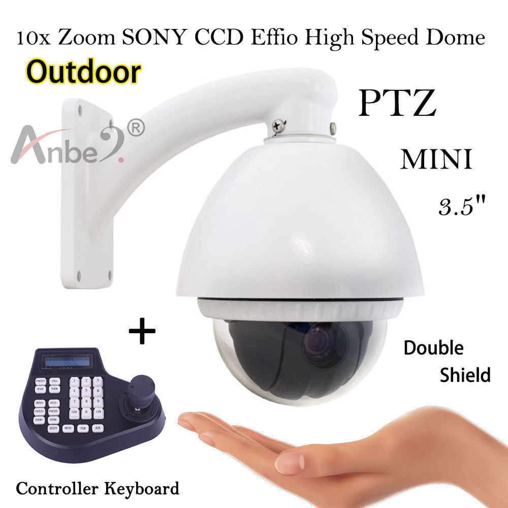 High Speed 10x Zoom SONY CCD 700TV Outdoor PTZ MINI Dome CCTV Camera ...