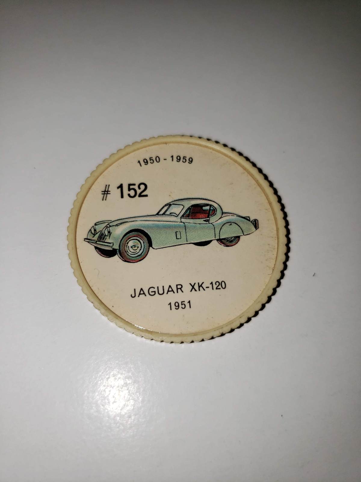 Jello Car Coins - #152 of 200 - The Jaguar XK-120 (1951) - Gelatin & Jell-O
