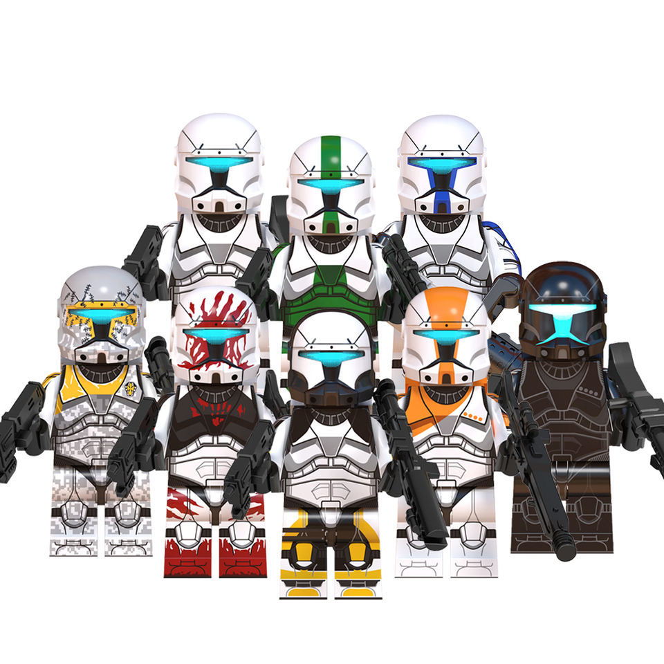 8pcs Star Wars Clone Commando Delta Squad Boss Fixer Commander Voca ...