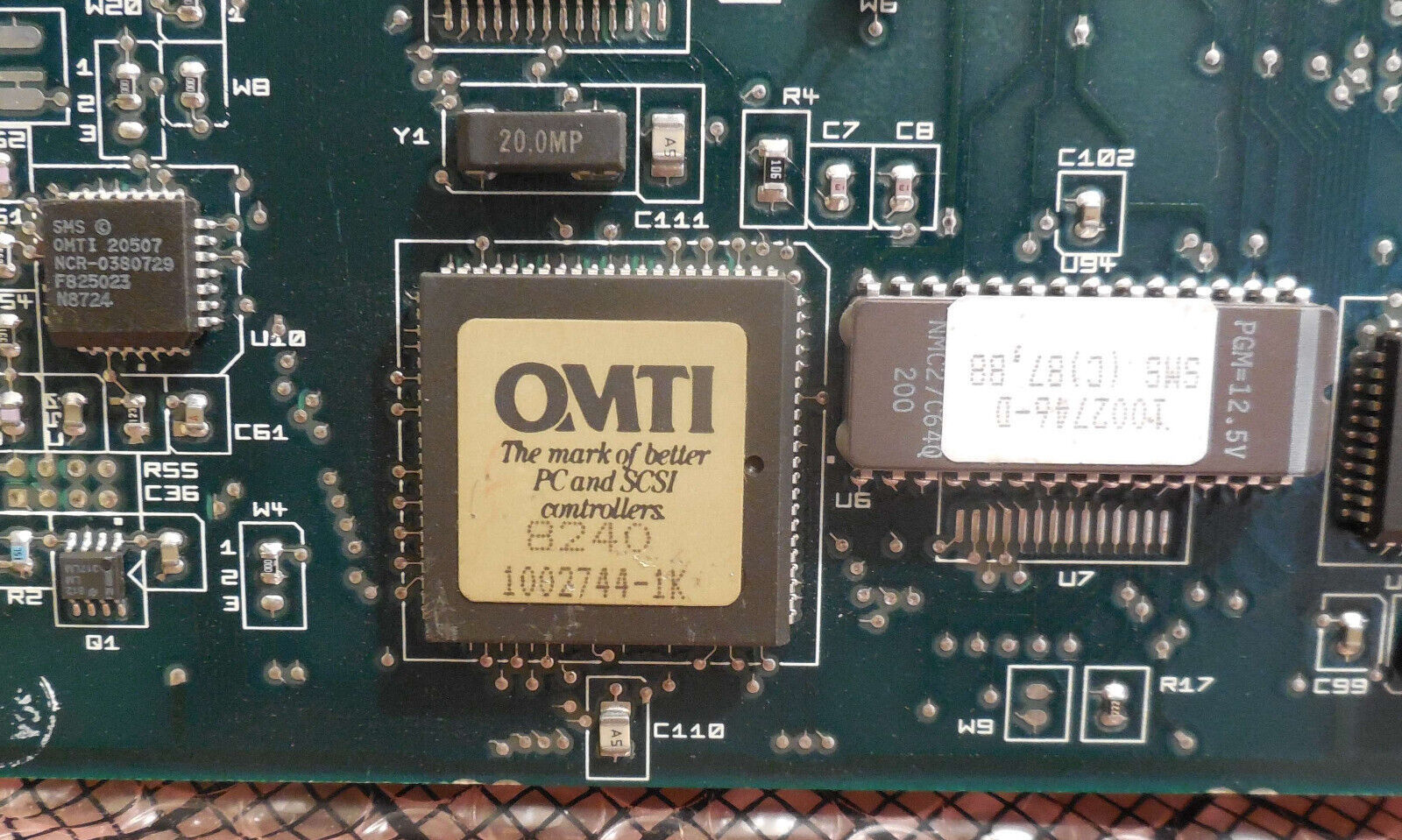 SMS OMTI 8240 MFM Hard Disk Drive Controller Card ISA HD 0005672 Rev F ...