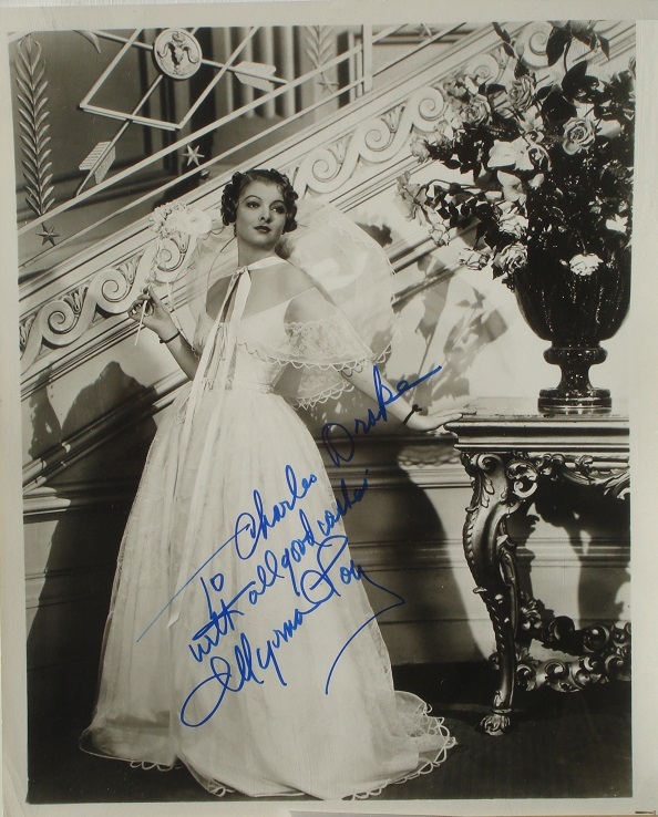 MYRNA LOY SIGNED AUTOGRAPHED PHOTO - THE THIN MAN w/COA - Photographs