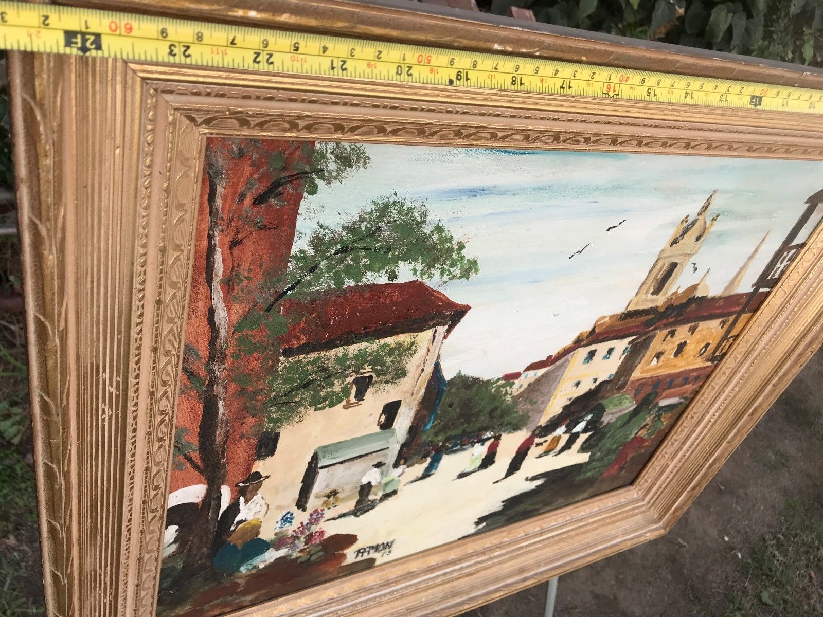 RAMON RICE Original 1975 MODERN PUEBLO LANDSCAPE PLEIN AIR VINTAGE OIL ...