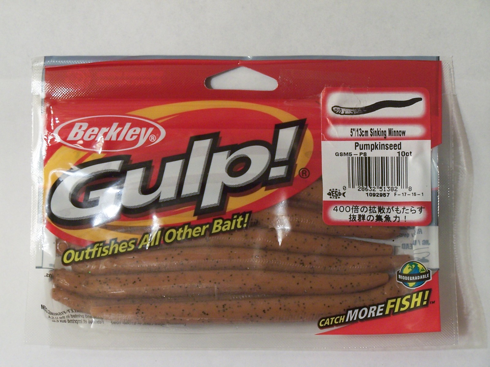 Berkley Gulp 5in Sinking Minnow Bass fishing bait tackle walleye lure ...