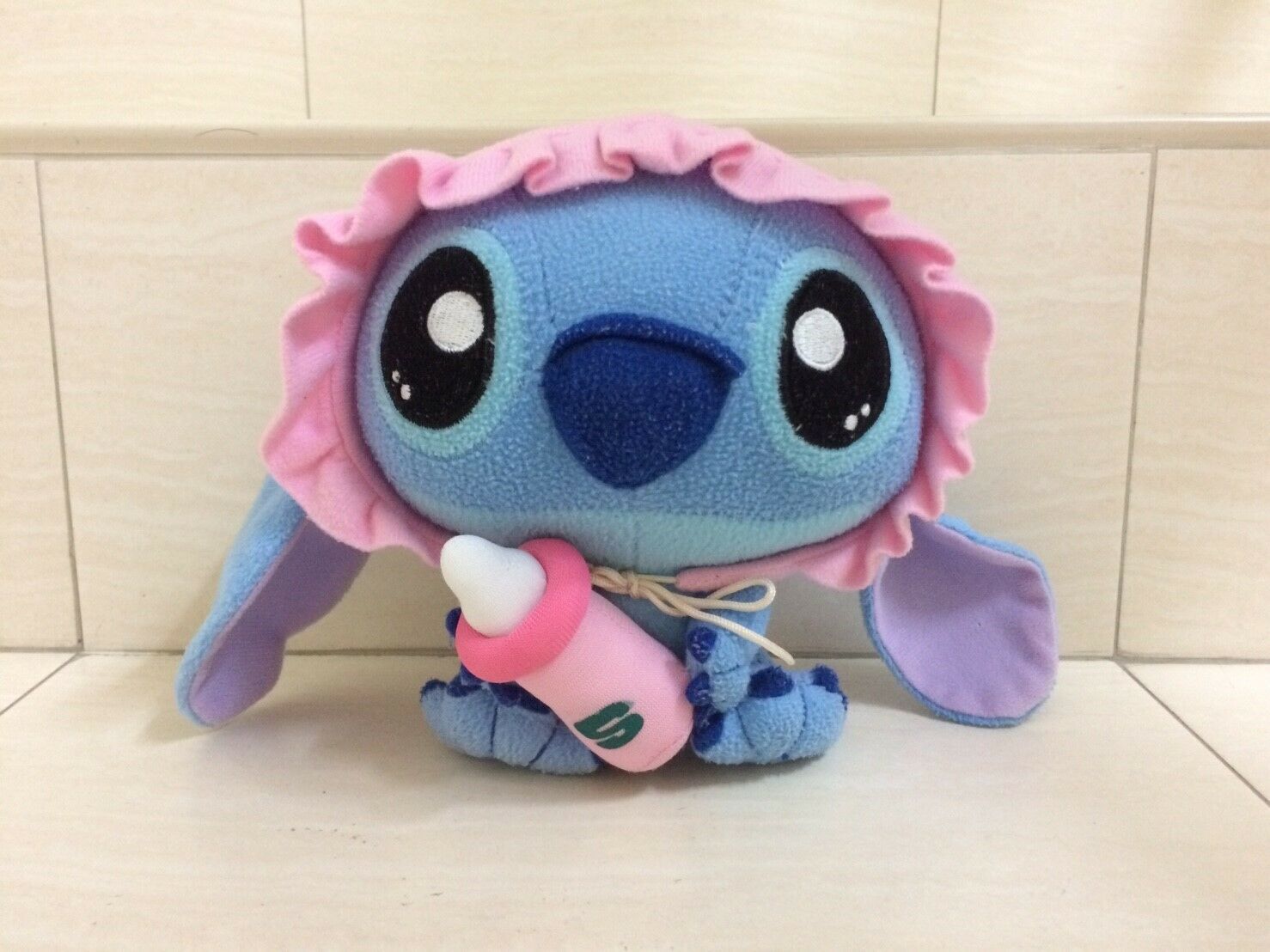 Disney Baby Stitch With Milk Bottle Plush Doll. Cute and RARE item ...