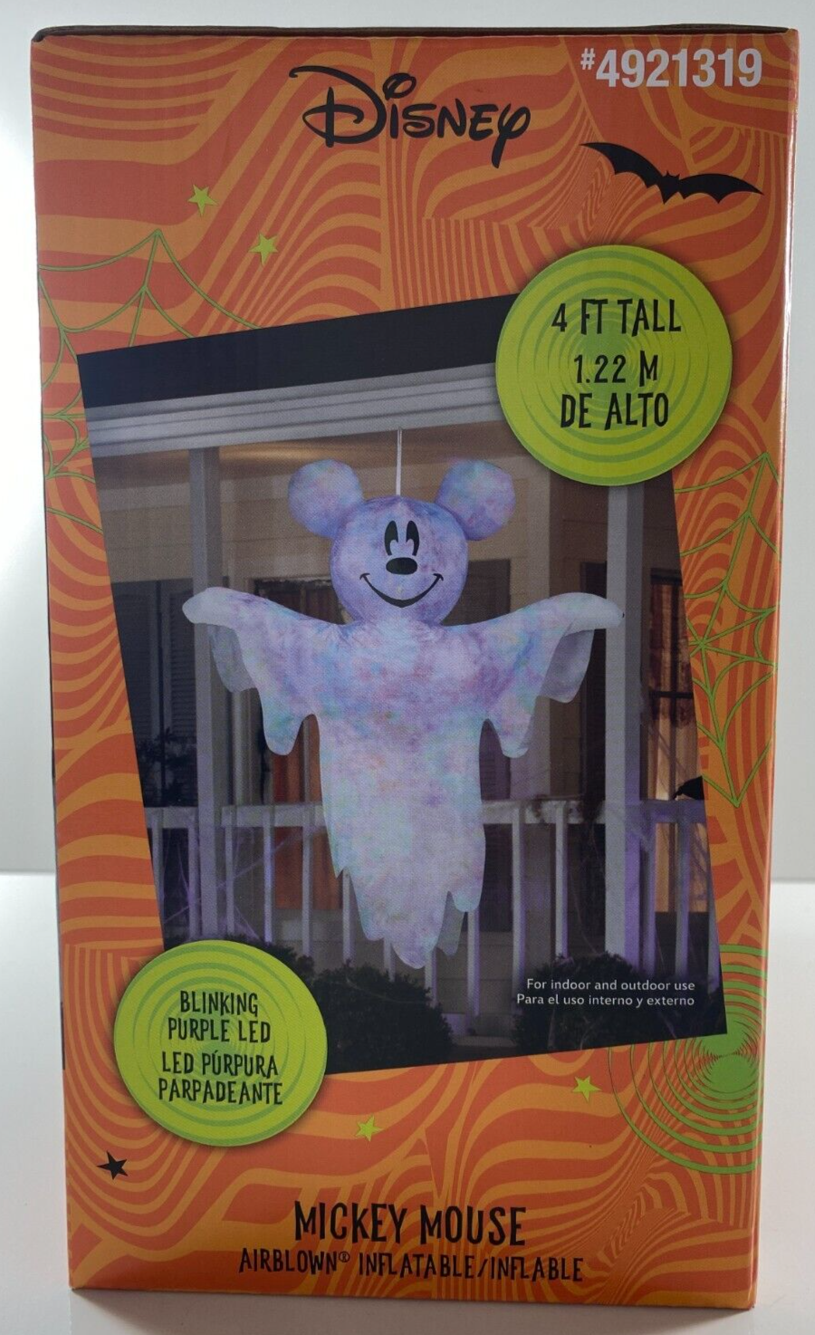 Gemmy 4 ft Tall Airblown Inflatable Disney LED Hanging Mickey Mouse ...