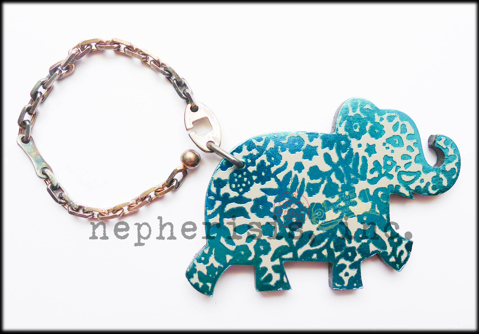 AUTH NWB Hermes HAATI ELEPHANT Animal Keyring Keychain or Bag Charm ...