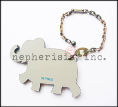 AUTH NWB Hermes HAATI ELEPHANT Animal Keyring Keychain or Bag Charm ...