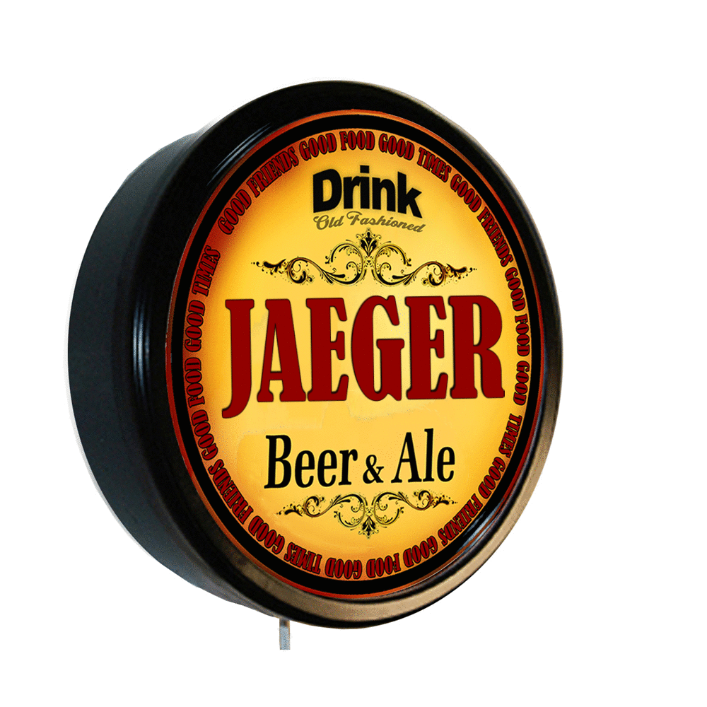 JAEGER BEER AND ALE CERVEZA LIGHTED WALL SIGN - Clocks
