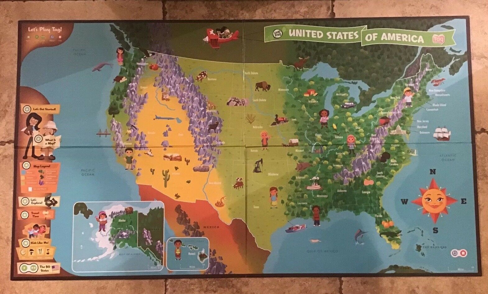 LeapFrog Tag - Interactive UNITED STATES MAP Learning System - Pen Not ...