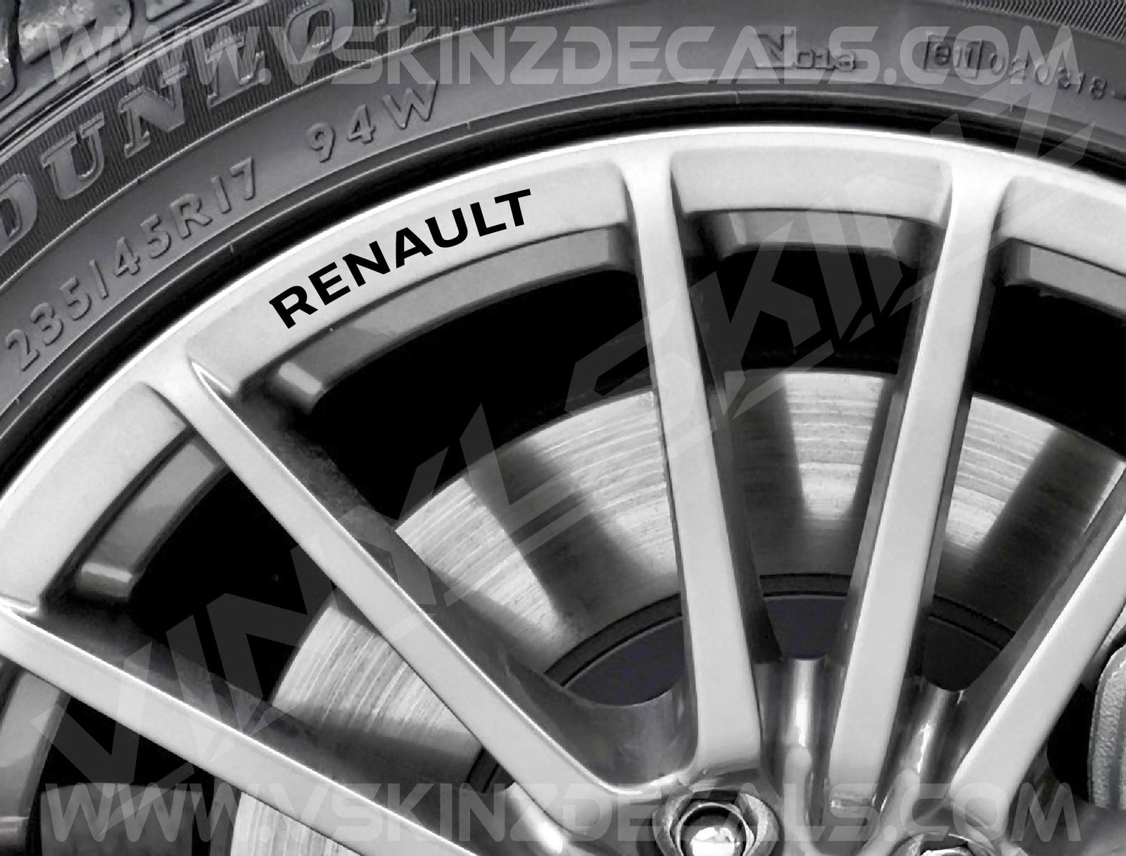 Renault Logo Wheel Rim Decals Kit Stickers Premium Quality 5 Colors ...