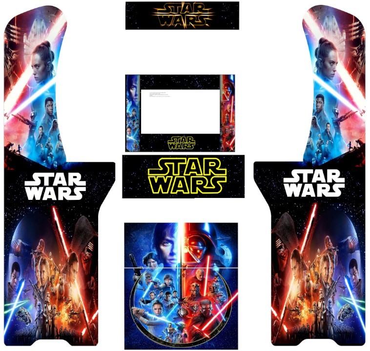 Atgames Legends Ultimate ALU Starwars design decal Arcade Cabinet ...