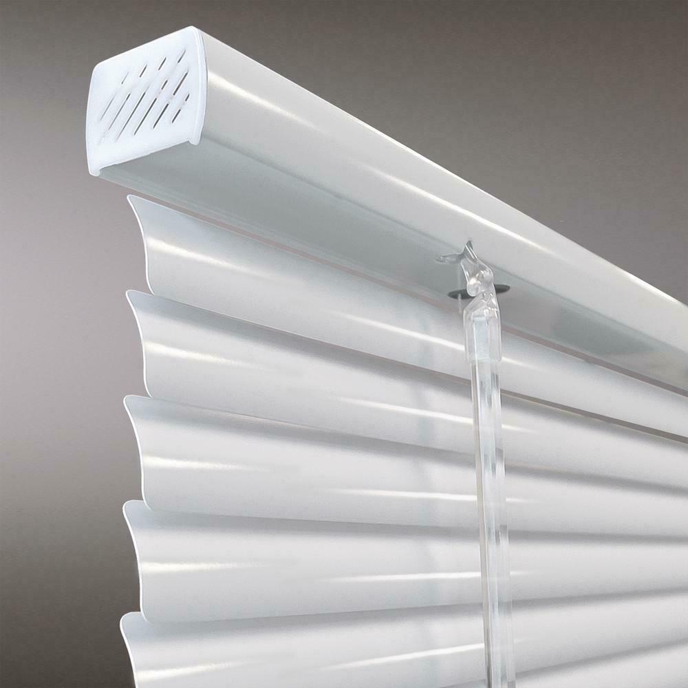 Hampton Bay White Cordless Room Darkening Aluminum Mini Blind 72 In W X hampton-bay-white-cordless-room-darkening-aluminum-mini-blind-72-in-w-x