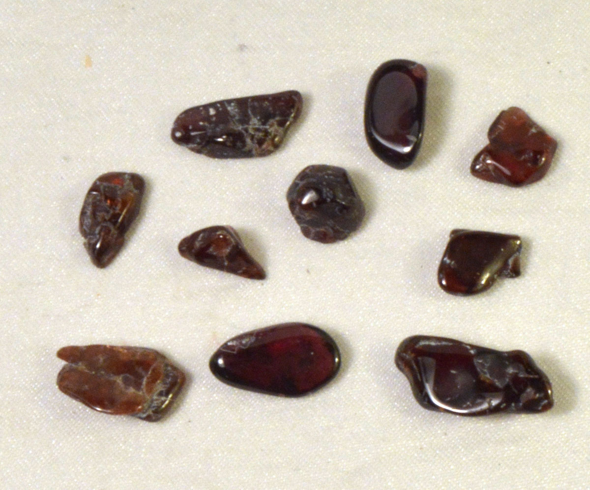#2638 Garnet - India [10 small pieces] - Display Specimens