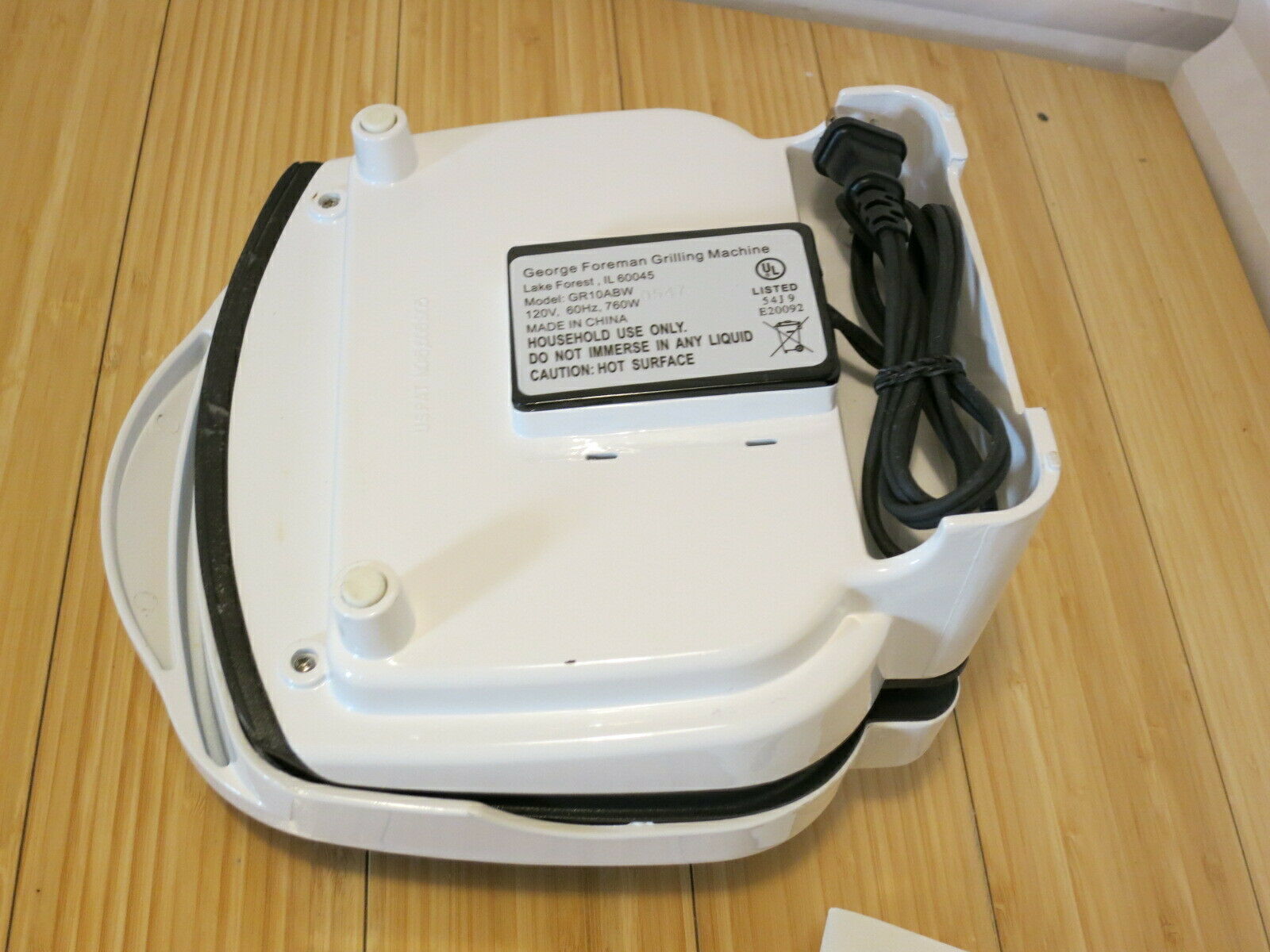 George Foreman GR10ABW Indoor Grill Blue with Bun Warmer Spatula Tray ...