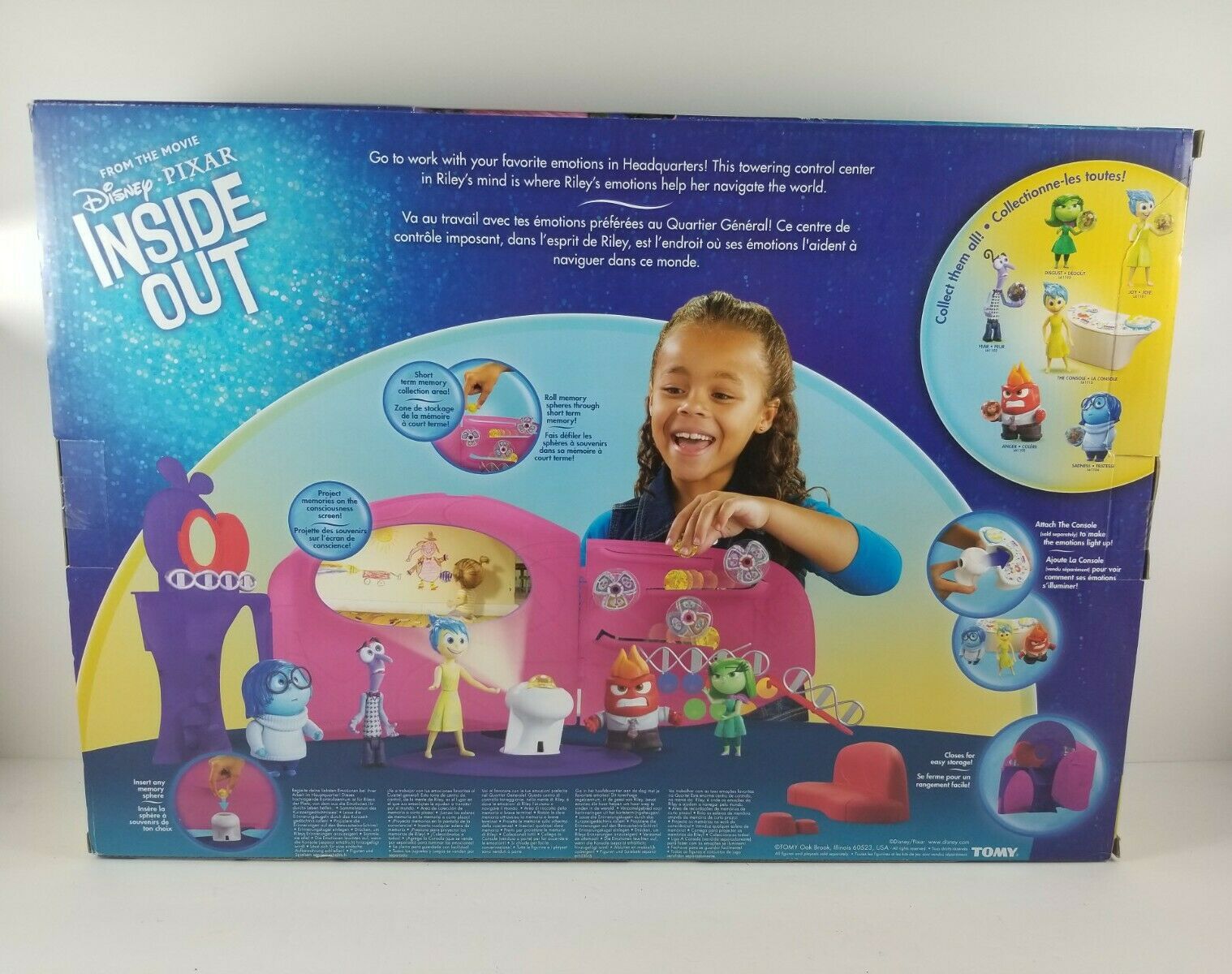 New Disney INSIDE OUT PLAYSET HEADQUARTERS JOY Figure & Memory Spheres ...