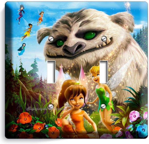 TINKER BELL FAWN NEVERBEAST GRUFF MONSTER FAIRIES DOUBLE LIGHT SWITCH ...
