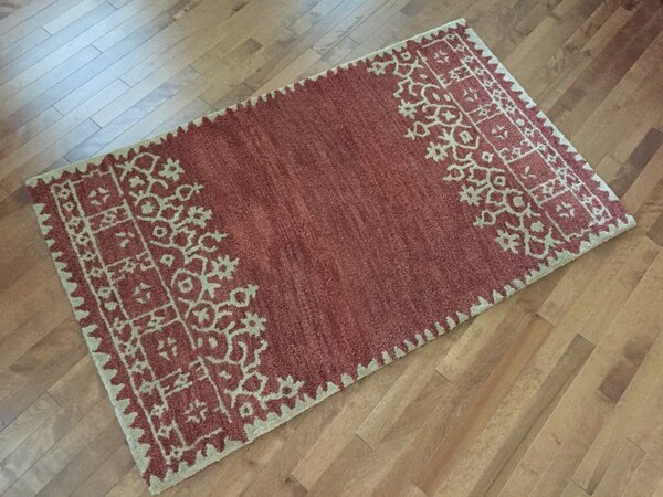 Pottery Barn 5x8 8x10 9x12 Desa Terra Cotta Hand Tufted Woolen Area Rug ...