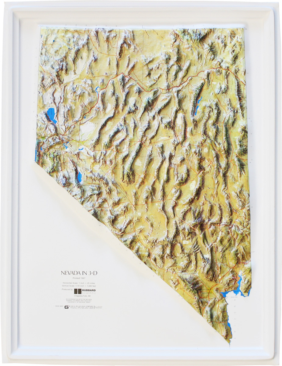 Nevada Relief Map - Maps