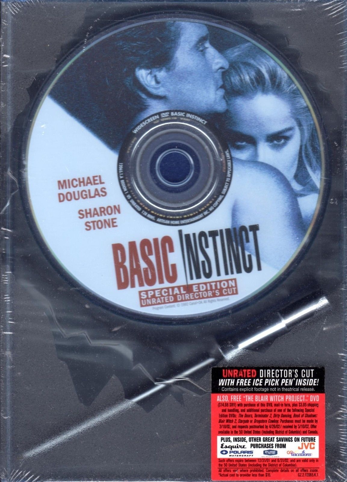 BASIC INSTINCT LTBX SHARON STONE DVD NEW ICE PICK PEN RARE - DVDs & Blu ...